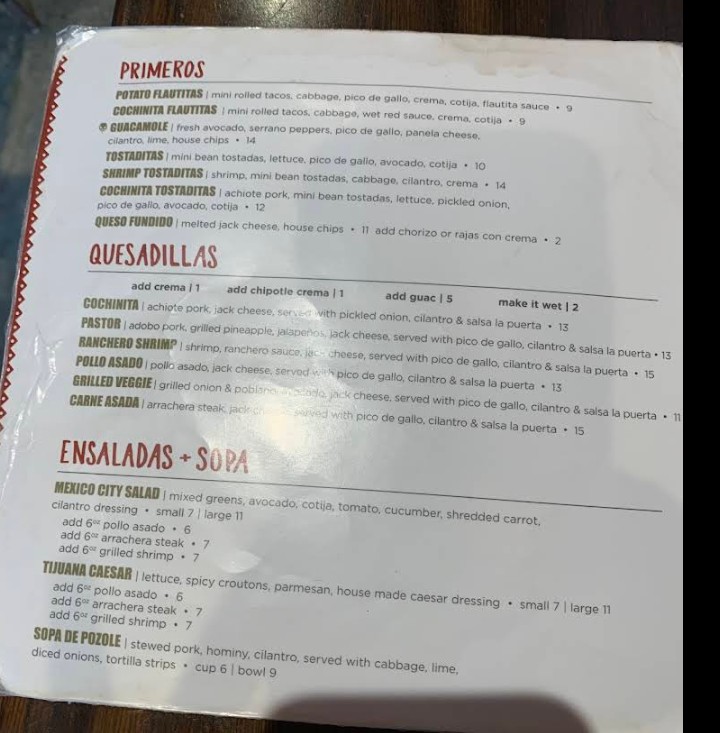 La Puerta Restaurant- San Diego Mexican